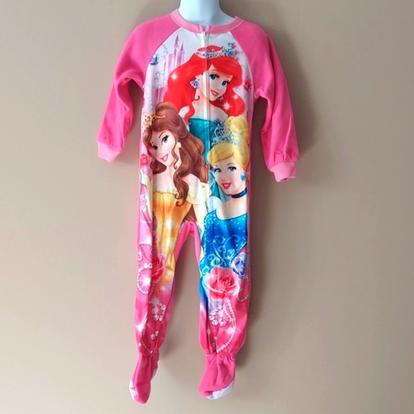 Disney | Pajamas | Disney Princess Fleece Sleeper With Grip Footies And ...